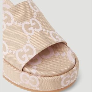Gucci | Shoes | Gucci Monogram Platform Slide | Poshmark